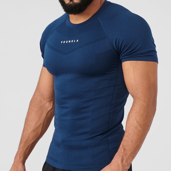 YoungLA | Shirts | Youngla 475 Supervillain Compression Tees Navy ...